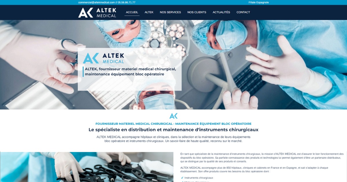 ALTEK MEDICAL | Fournisseur materiel medical, équipement bloc opératoire